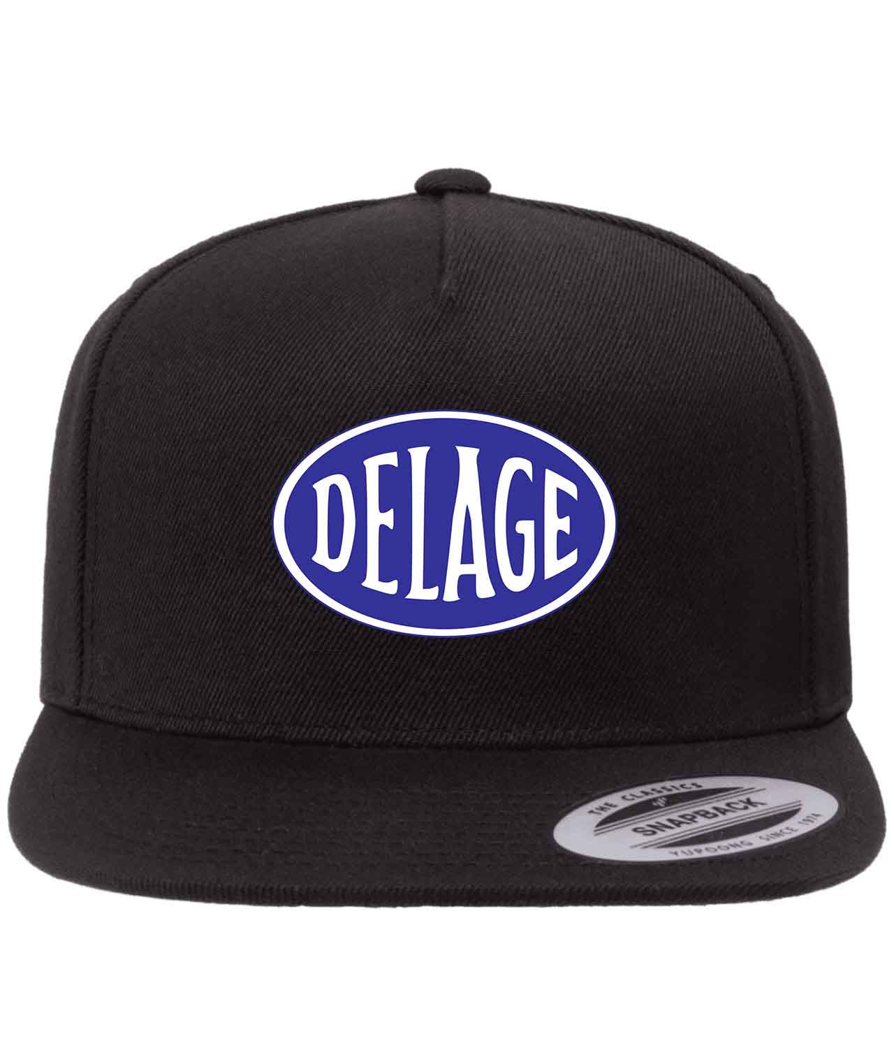 Delage Blue Cars Logo Customized Design on Wool 5-Panel Cap Hat ...