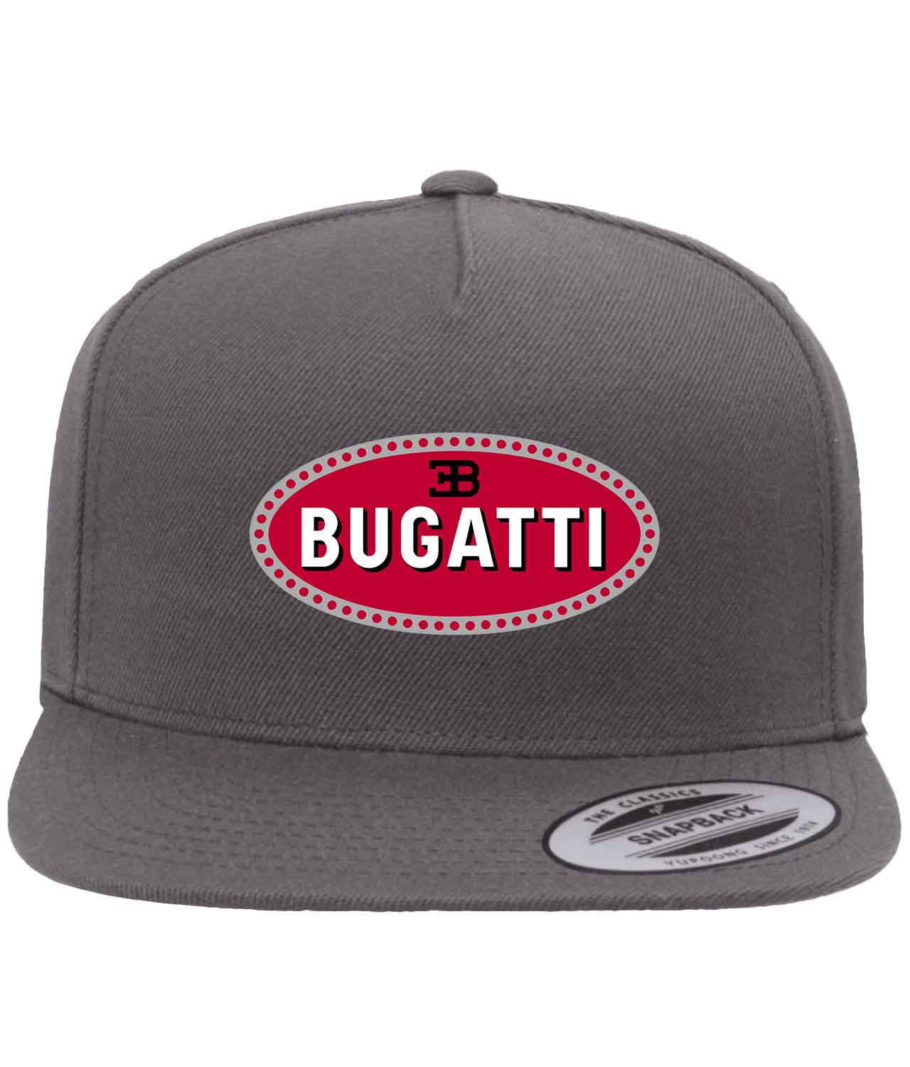 Bugatti Cars Logo Customized Design on Wool 5-Panel Snapback Cap Hat ...