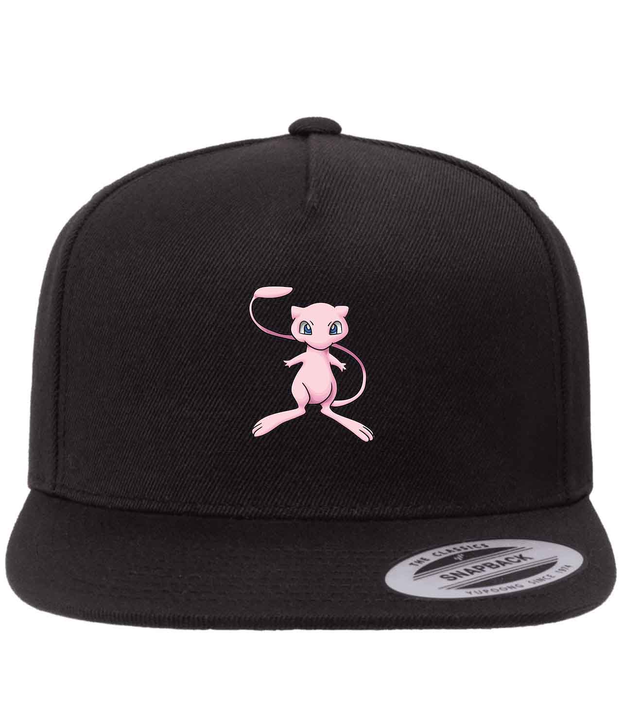 Mew Pokemon Color Media Figure Customized Design on Wool 5-Panel Cap ...