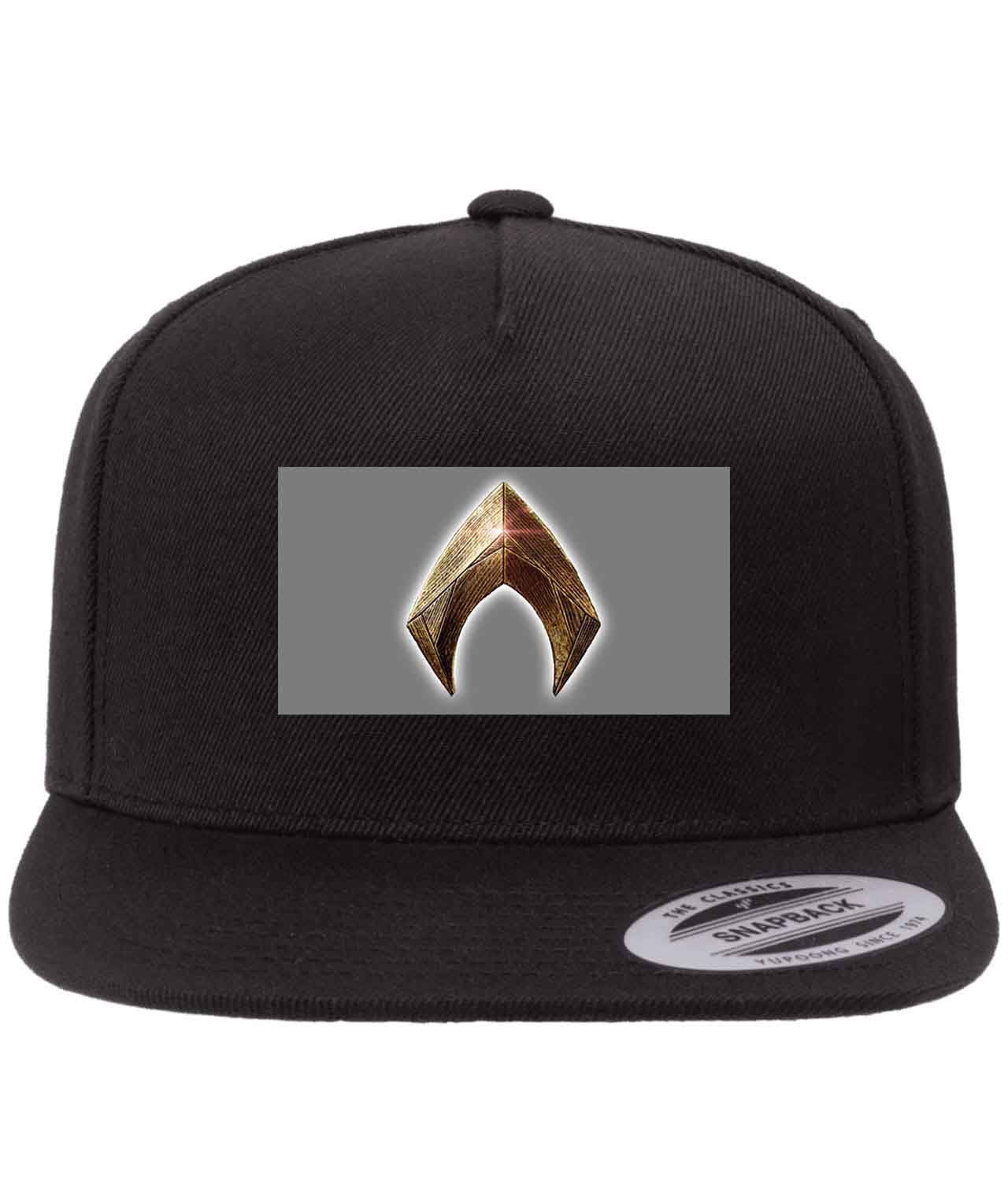 Aquaman Symbol Media Figure Customized Design on Wool 5-Panel Cap Hat ...