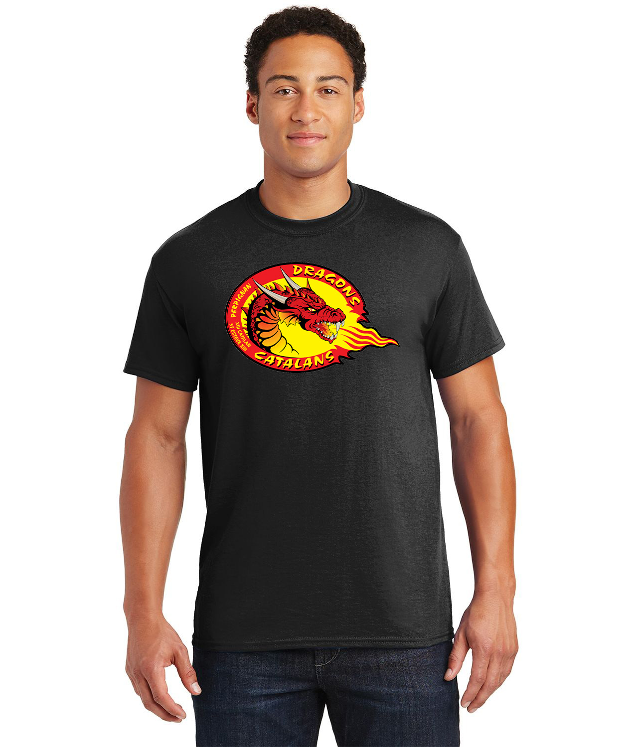 Catalans Dragons 2008 Rugby Logo Customized Design on Unisex Tshirt Tee ...