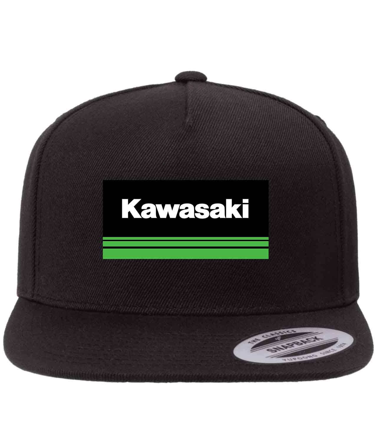 Kawasaki Font Motorcycles Logo Customized Design on Wool 5-Panel Cap ...