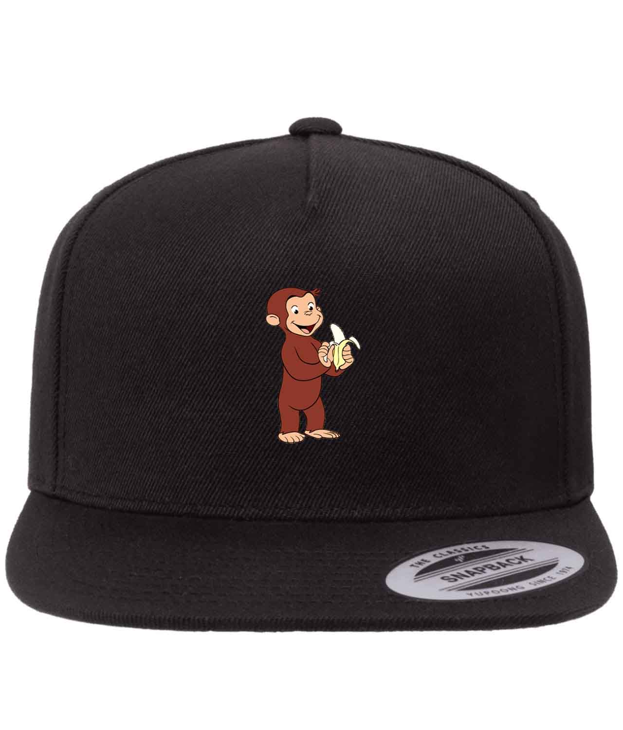Curious George Eating A Banana Cartoon Figure Customized Design on Wool ...
