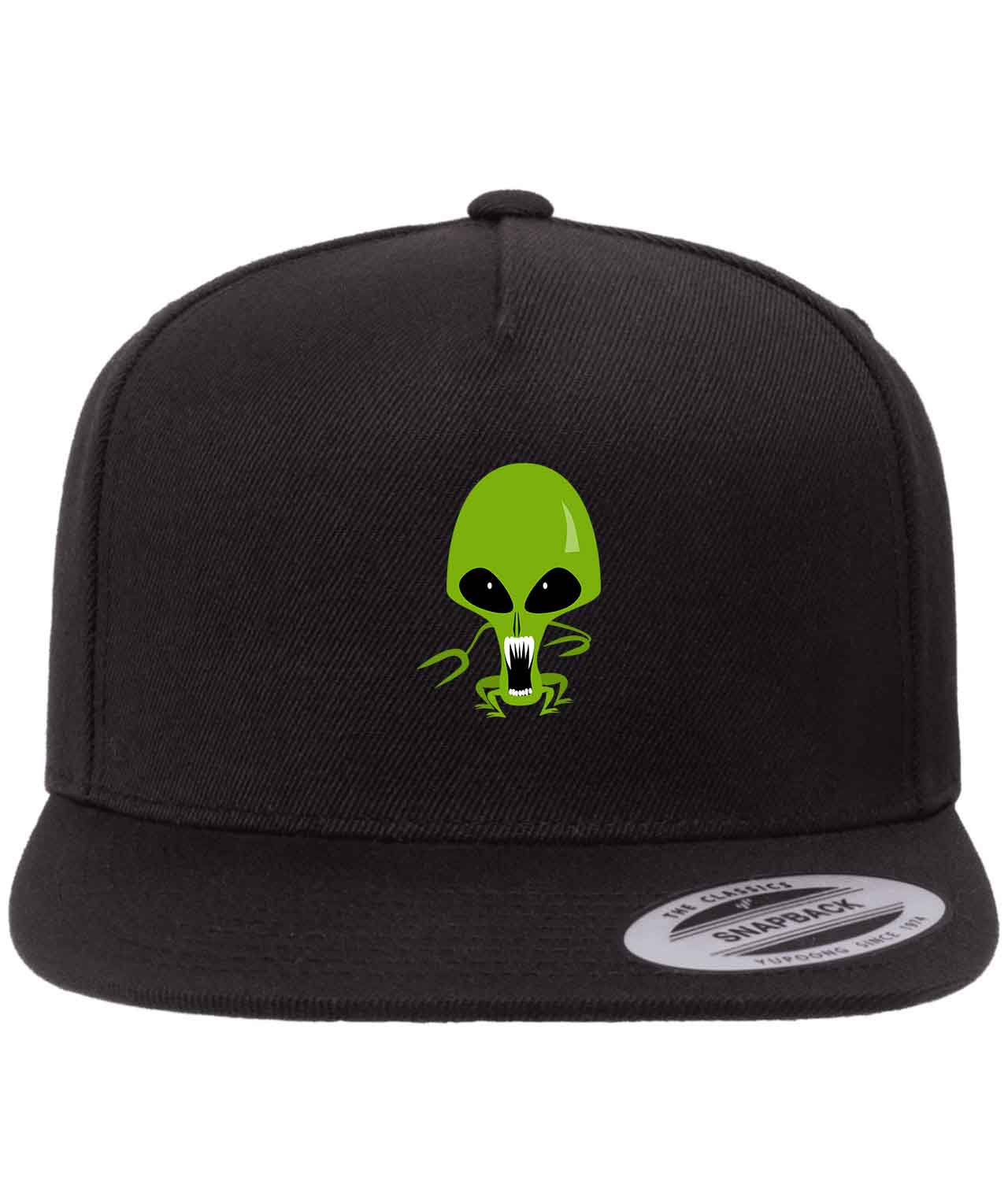 Monstrous Alien Cartoon Figure Customized Design on Wool 5-Panel Cap ...