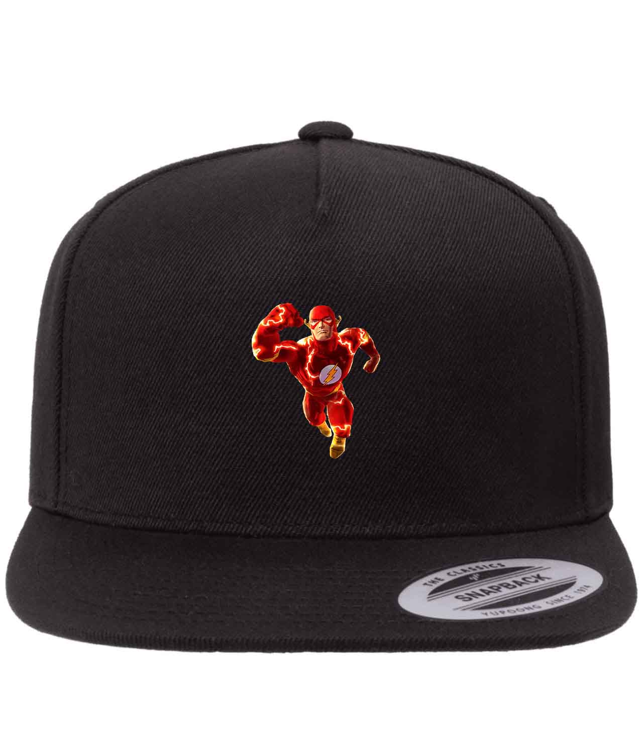 Flash Flying DC World Cartoon Figure Customized Design on Wool 5-Panel ...