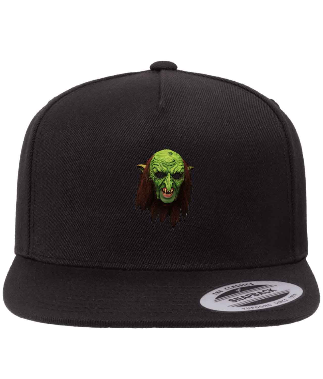 Warlock Goblin Mask Cartoon Figure Customized Design on Wool 5-Panel ...