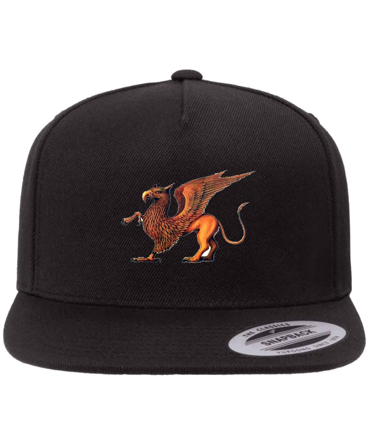 Griffin Side View Cartoon Figure Customized Design on Wool 5-Panel Cap ...