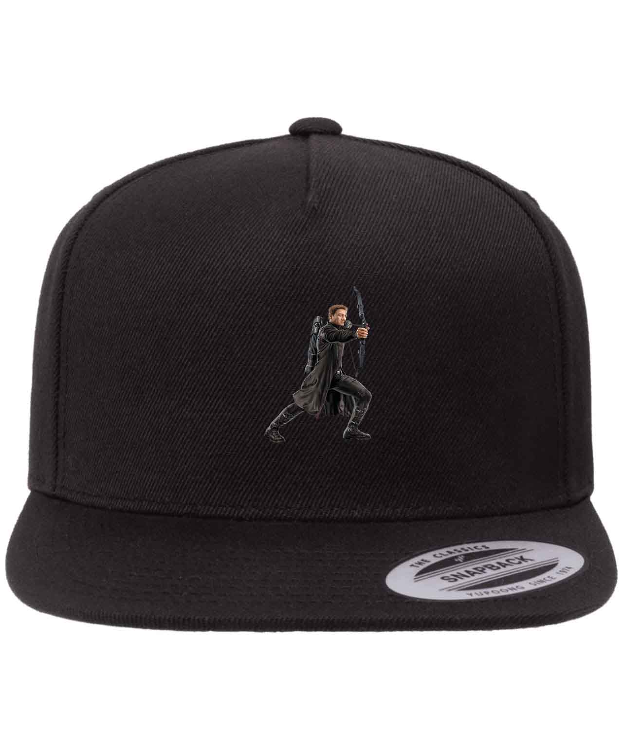 Hawkeye Front Cartoon Figure Customized Design on Wool 5-Panel Cap Hat ...