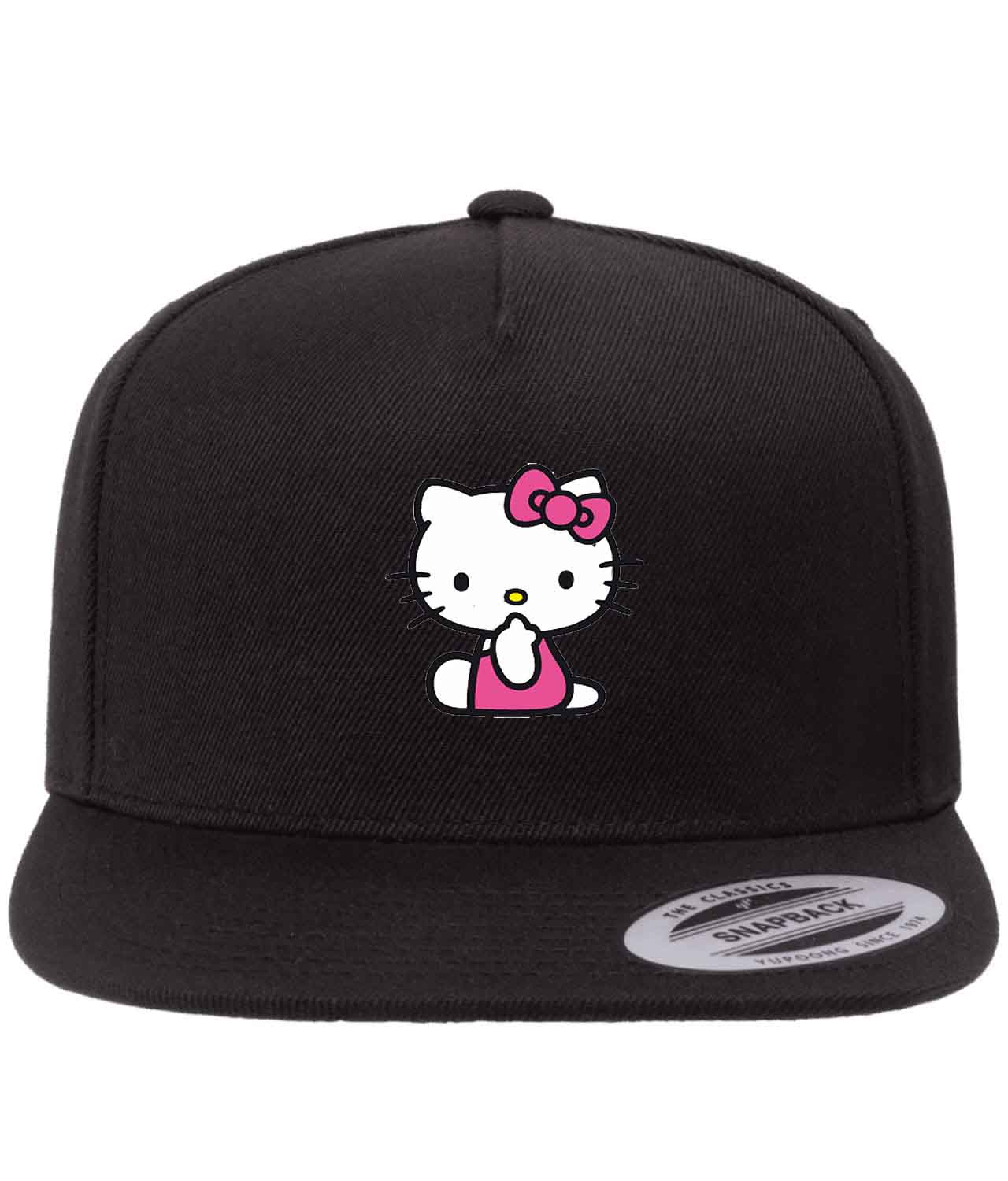 Hello Kitty Side View Cartoon Figure Customized Design on Wool 5-Panel ...