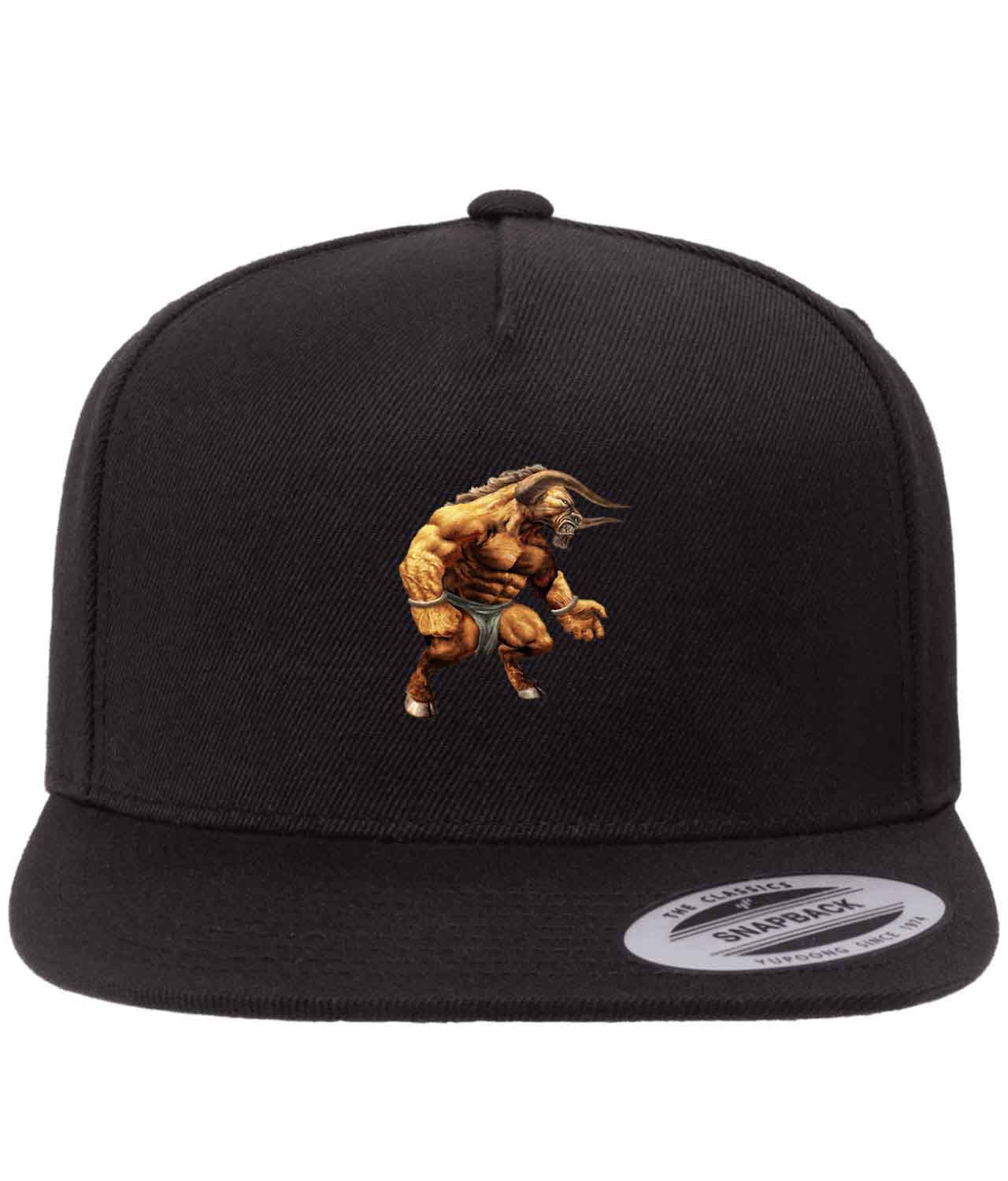 The Mighty Minotaur Cartoon Figure Customized Design on Wool 5-Panel ...