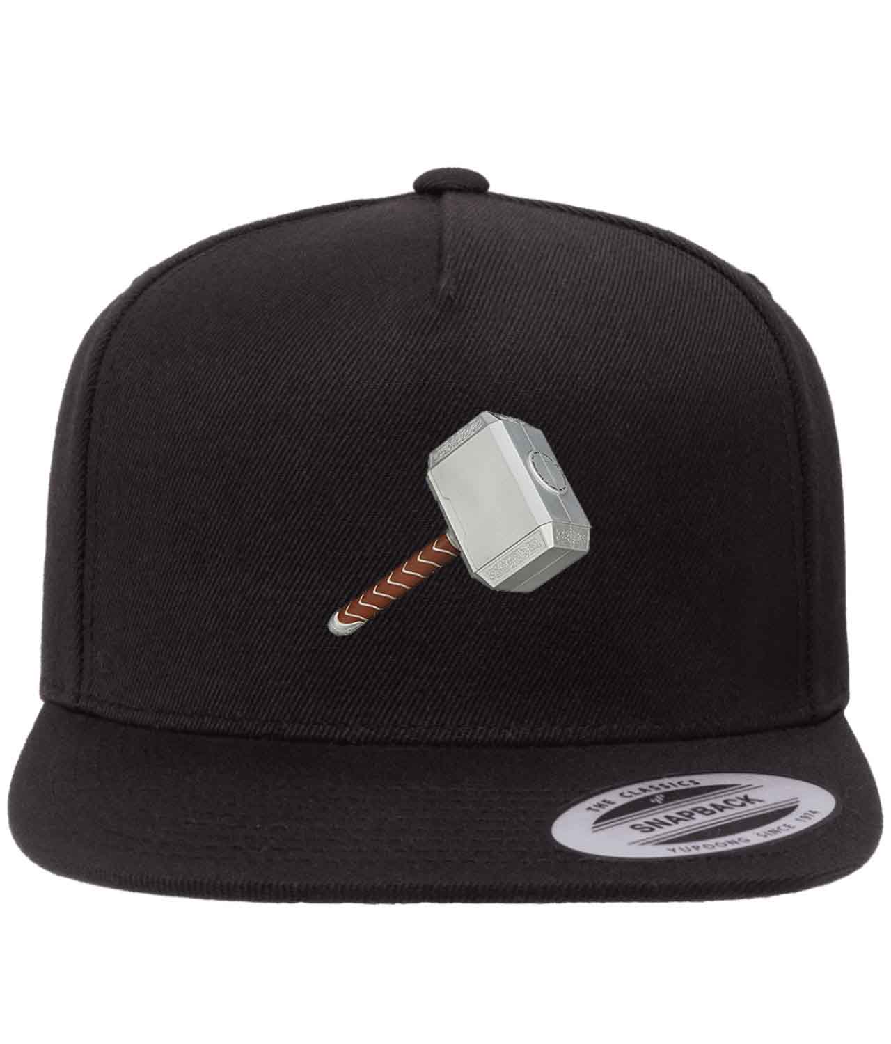Thor Battle Hammer Cartoon Figure Customized Design on Wool 5-Panel Cap ...