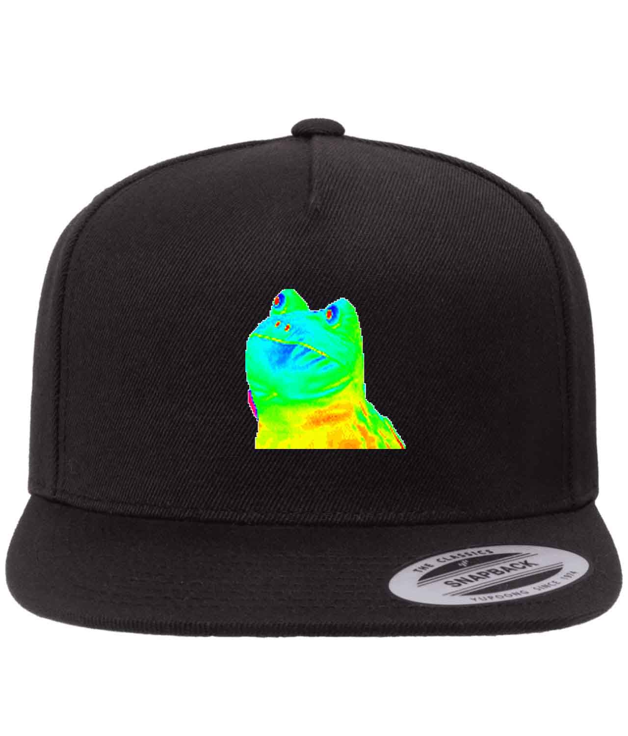 Hyper MLG Frog Cartoon Figure Customized Design on Wool 5-Panel Cap Hat ...
