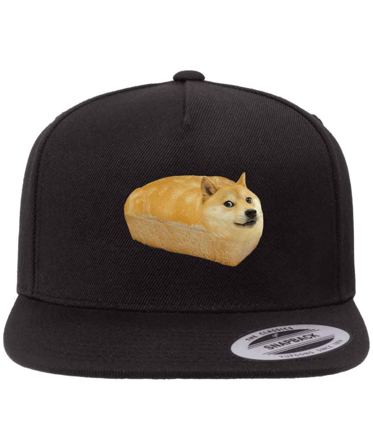 Doge Bread Cartoon Figure Customized Design on Wool 5-Panel Cap Hat ...