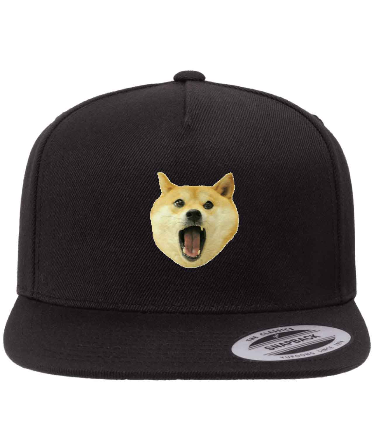 Shiba Inu Barking Cartoon Figure Customized Design on Wool 5-Panel Cap ...