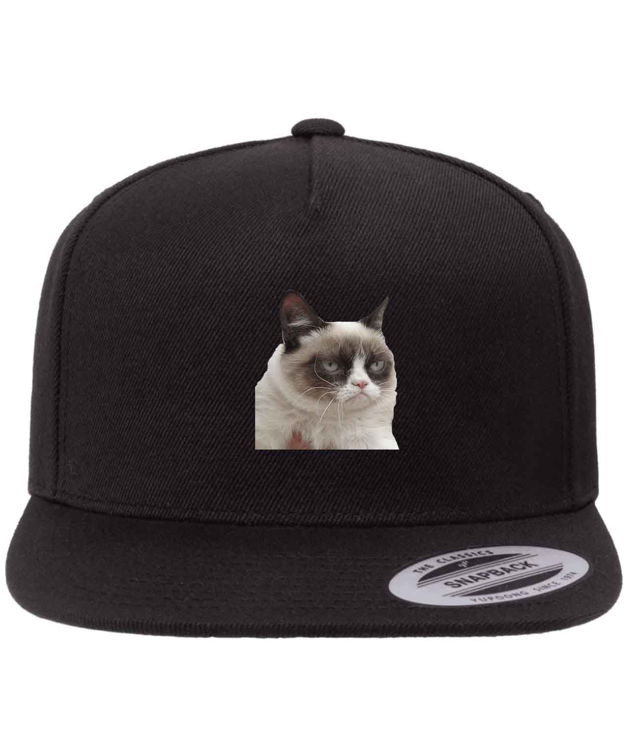 Grumpy Cat I Dare You Cartoon Figure Customized Design on Wool 5-Panel ...