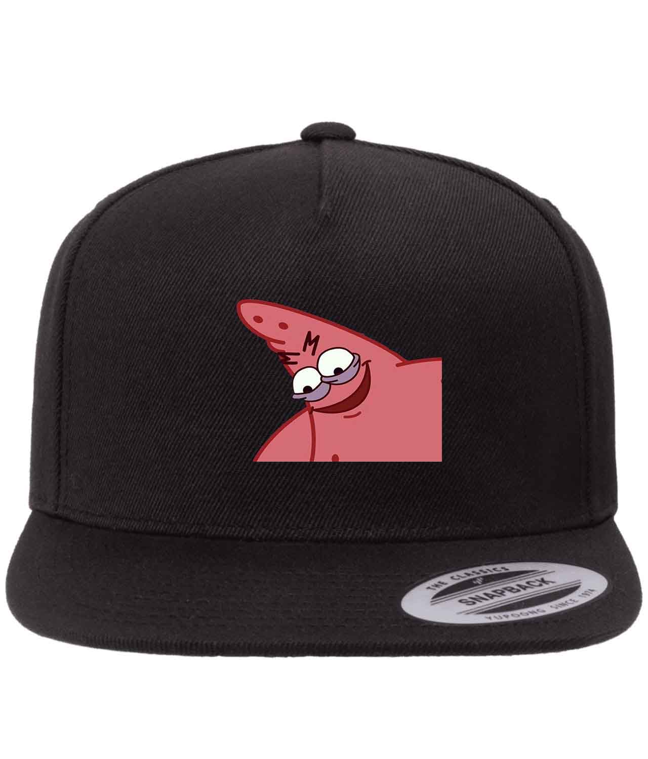 Patrick Star Head Cartoon Figure Customized Design on Wool 5-Panel Cap ...