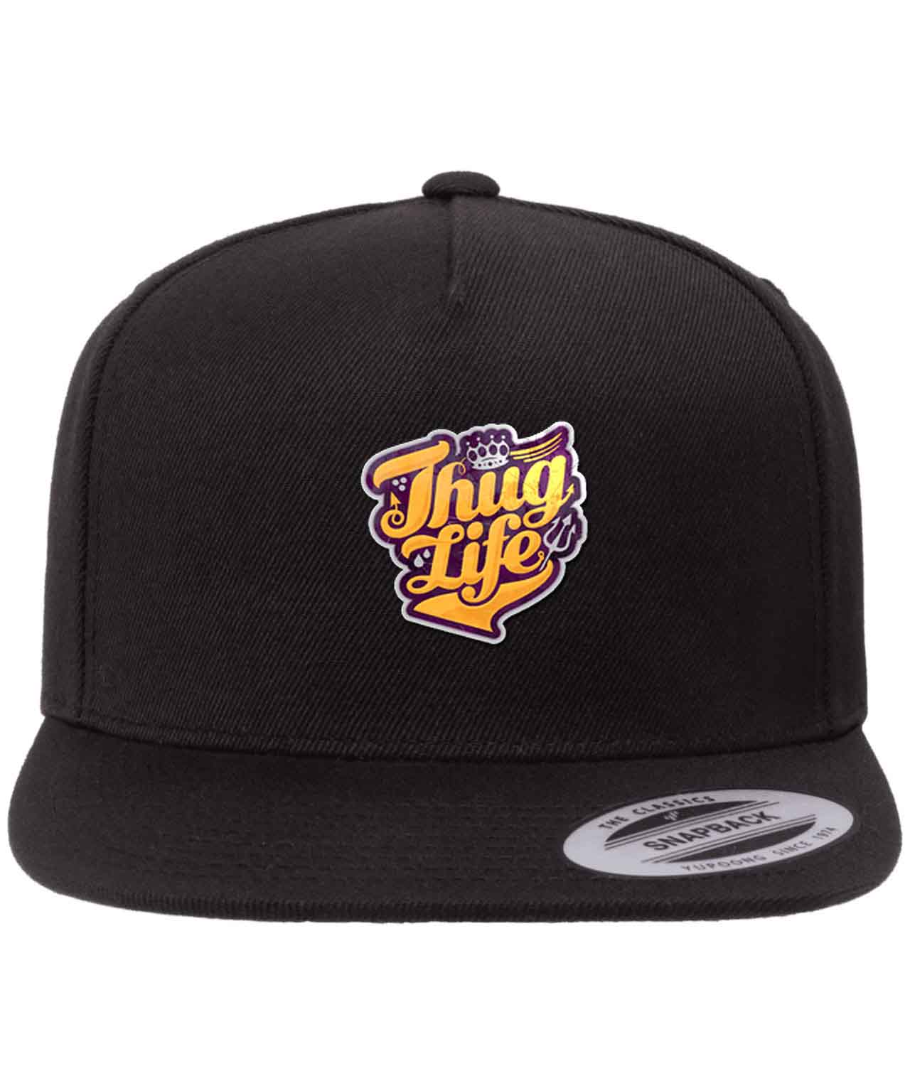 Thug Life Logo Sticker Cartoon Figure Customized Design on Wool 5-Panel ...