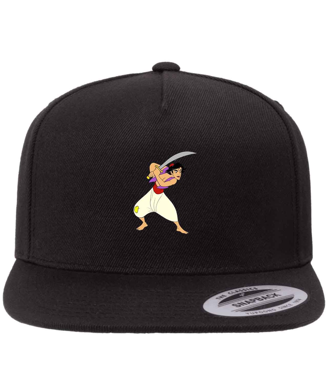 Aladdin With His Sword Cartoon Figure Customized Design on Wool 5-Panel ...
