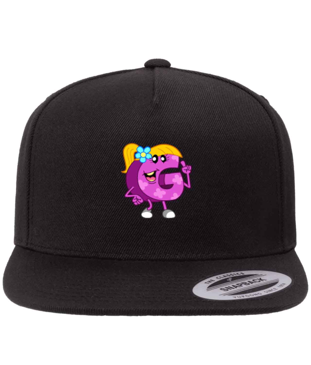 ABC Monster G Cartoon Figure Customized Design on Wool 5-Panel Cap Hat ...