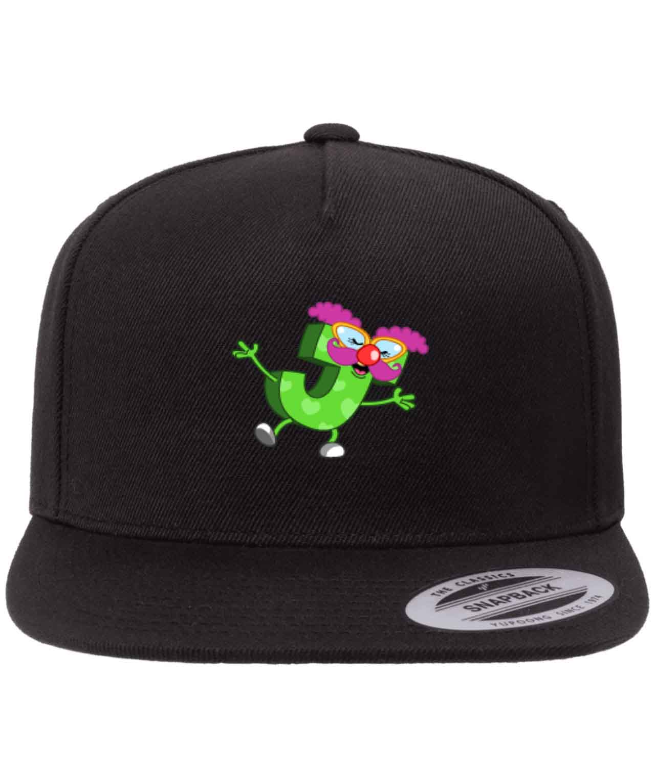 ABC Monster J Cartoon Figure Customized Design on Wool 5-Panel Cap Hat ...