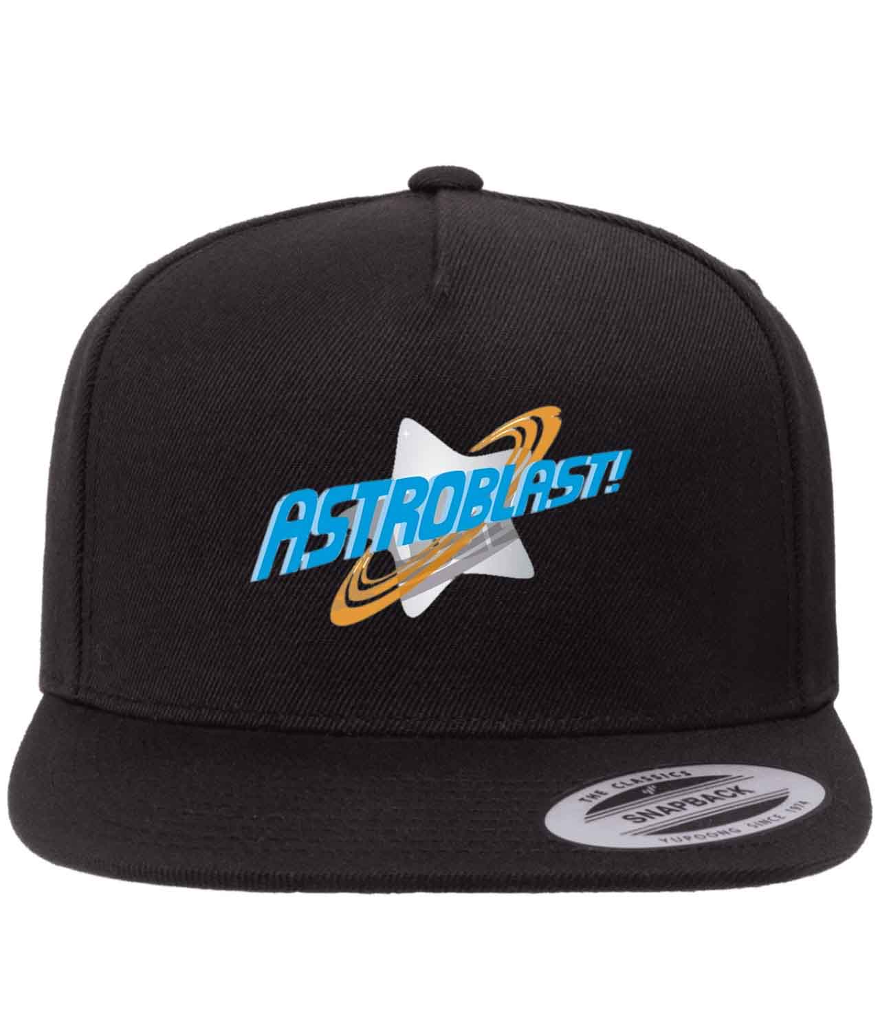 Astroblast Logo Cartoon Figure Customized Design on Wool 5-Panel Cap ...