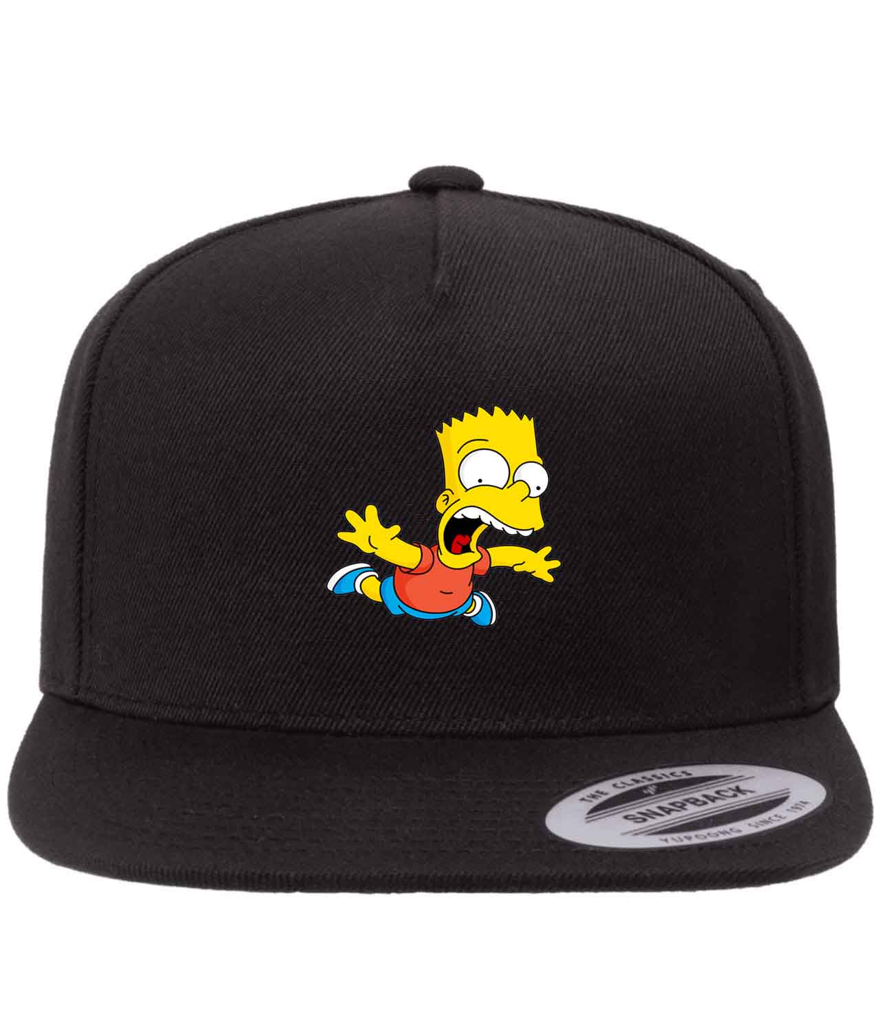Bart Simpson Falling Cartoon Figure Customized Design on Wool 5-Panel ...