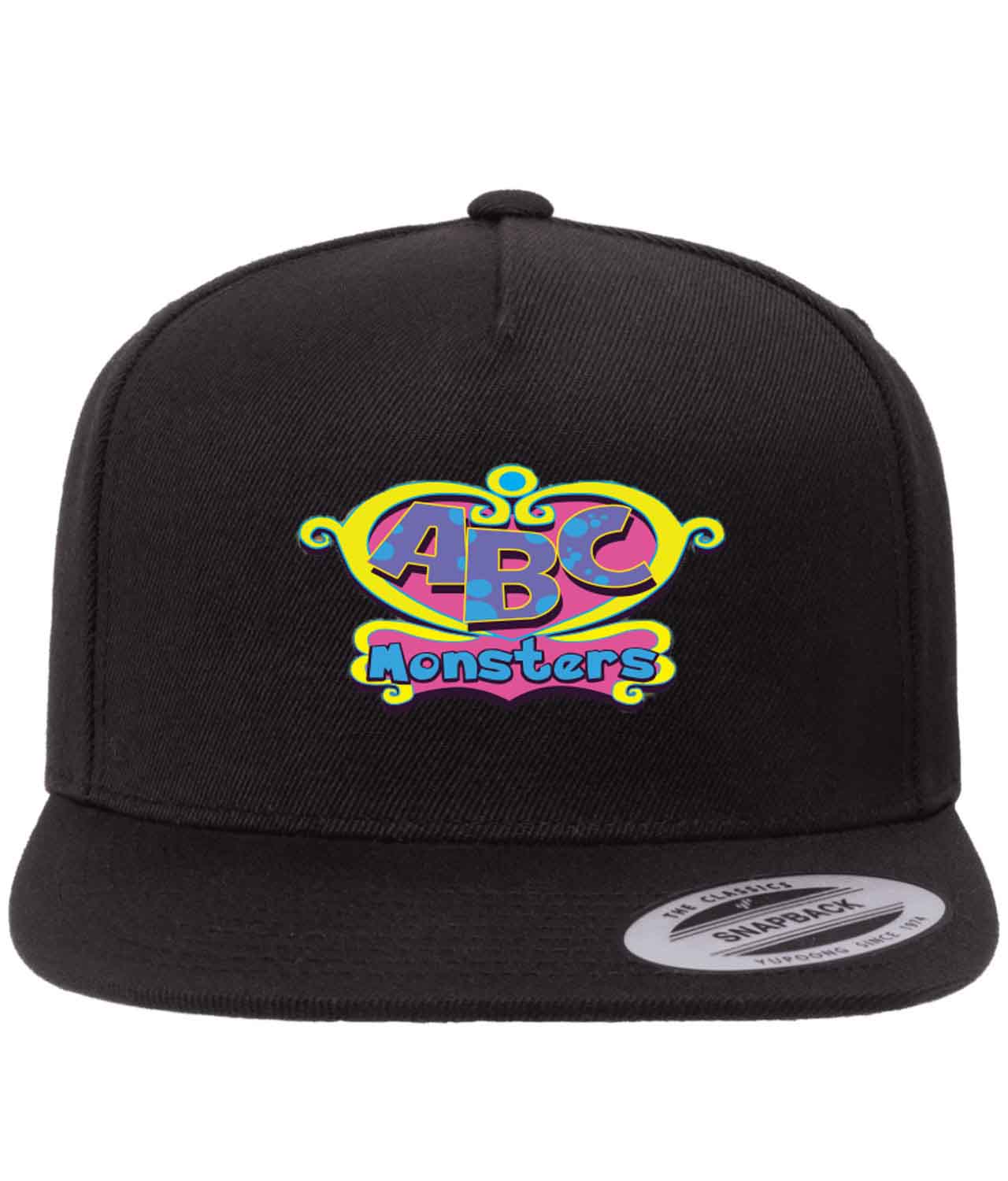 ABC Monsters Logo Cartoon Figure Customized Design on Wool 5-Panel Cap ...