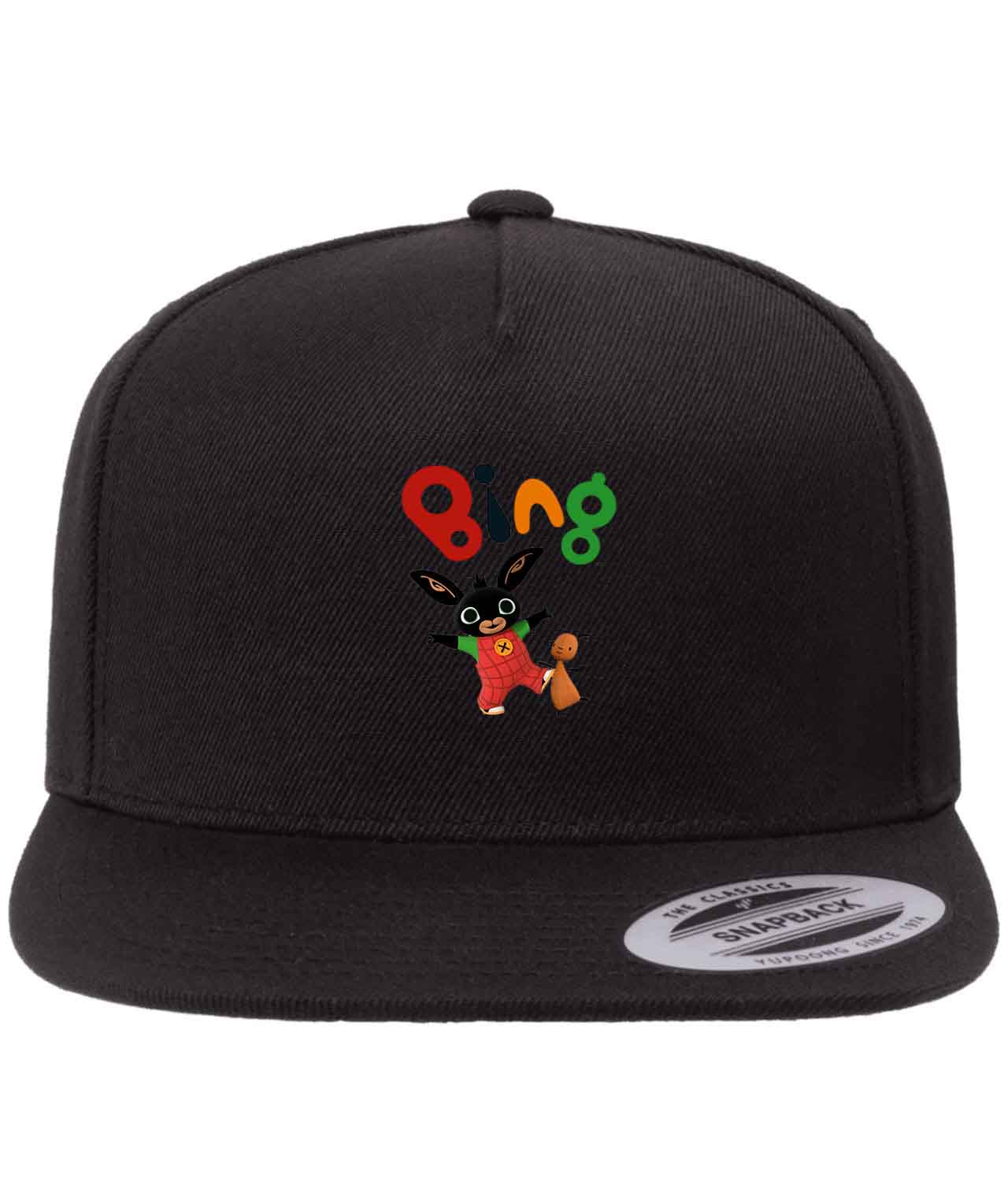 Bing Bunny Logo Cartoon Figure Customized Design on Wool 5-Panel Cap ...