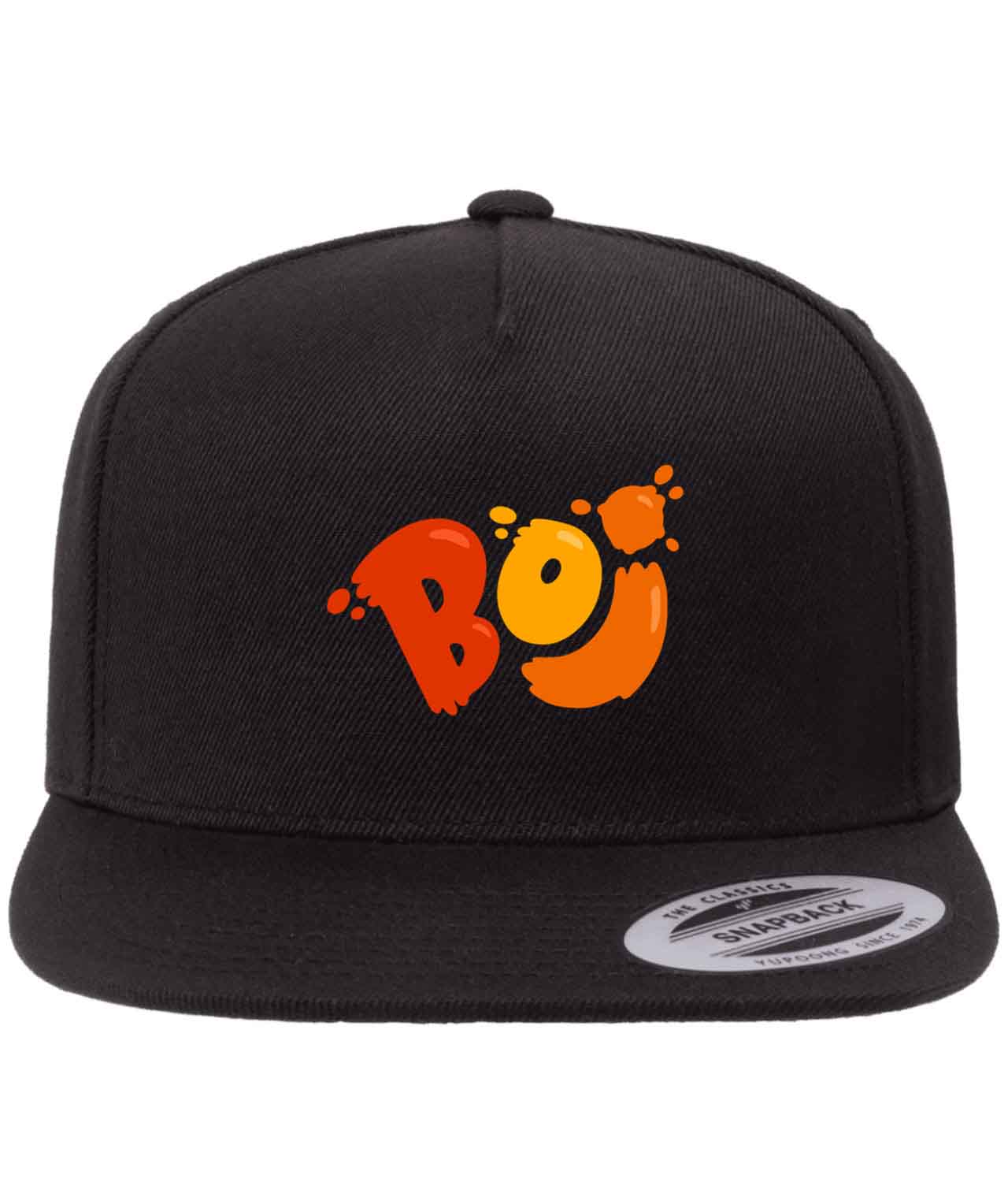 Boj Logo Cartoon Figure Customized Design on Wool 5-Panel Cap Hat ...