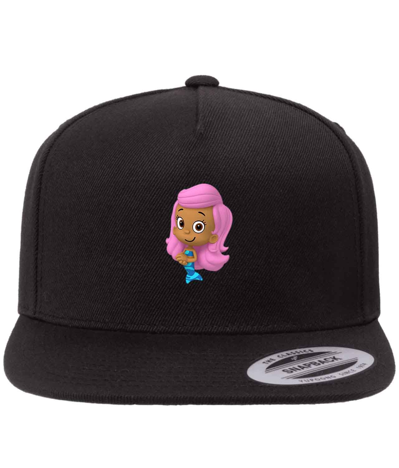Bubble Guppies Molly Hands Together Cartoon Figure Customized Design On Wool 5 Panel Cap Hat