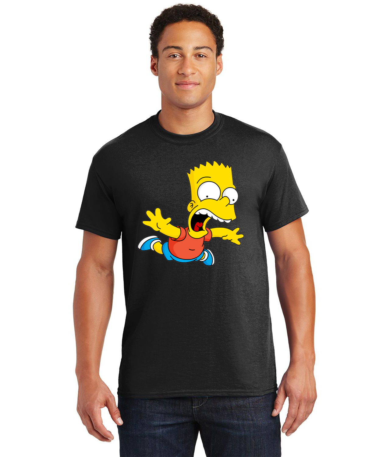 Bart Simpson Falling Cartoon Logo Customized Design on Unisex Tshirt ...