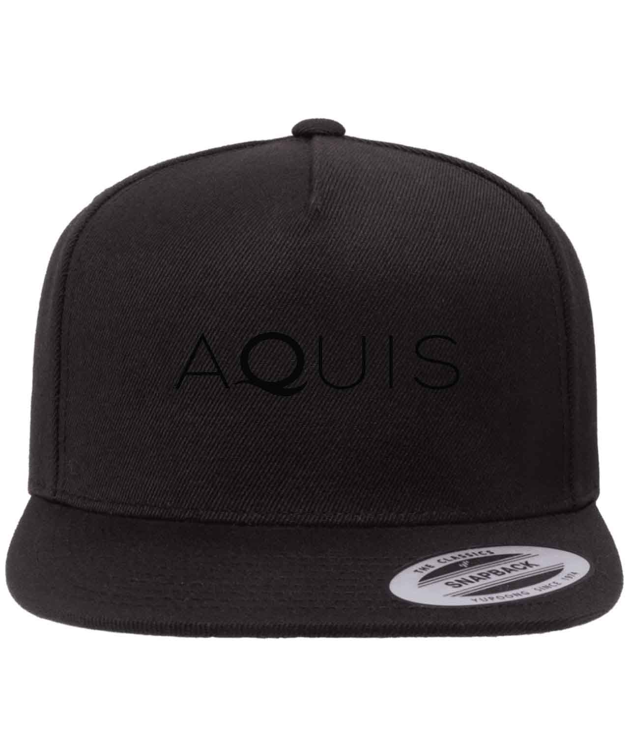 Aquis Logo Symbol Emblem Customized Design on Wool 5-Panel Cap Hat ...