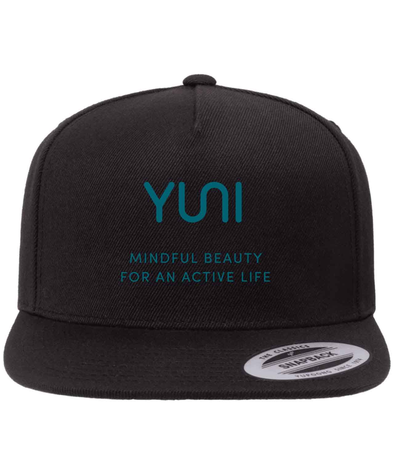 Yuni Full Logo Symbol Emblem Customized Design on Wool 5-Panel Cap Hat ...