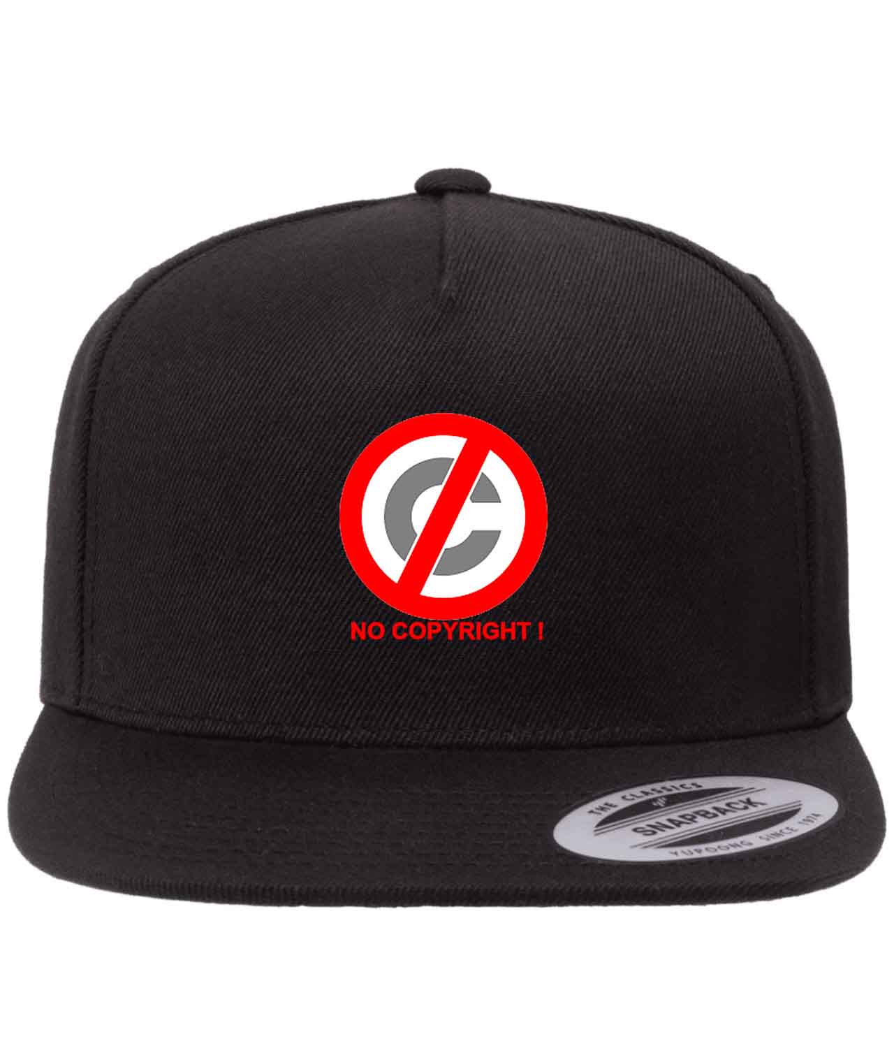 No Copyright Logo Symbol Emblem Customized Design on Wool 5-Panel Cap ...