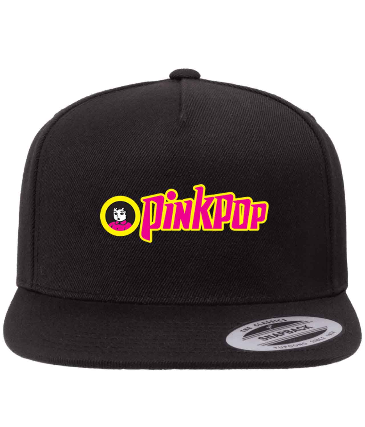 Pinkpop Logo Symbol Emblem Customized Design on Wool 5-Panel Cap Hat ...