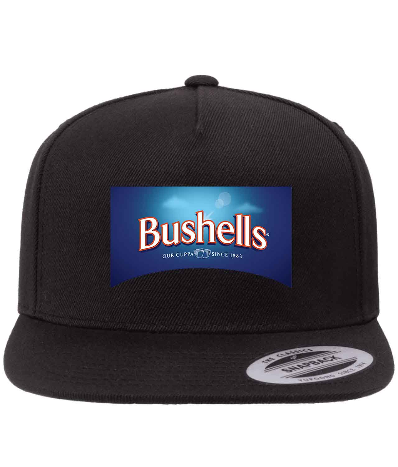 Bushells Logo Symbol Emblem Customized Design on Wool 5-Panel Cap Hat ...