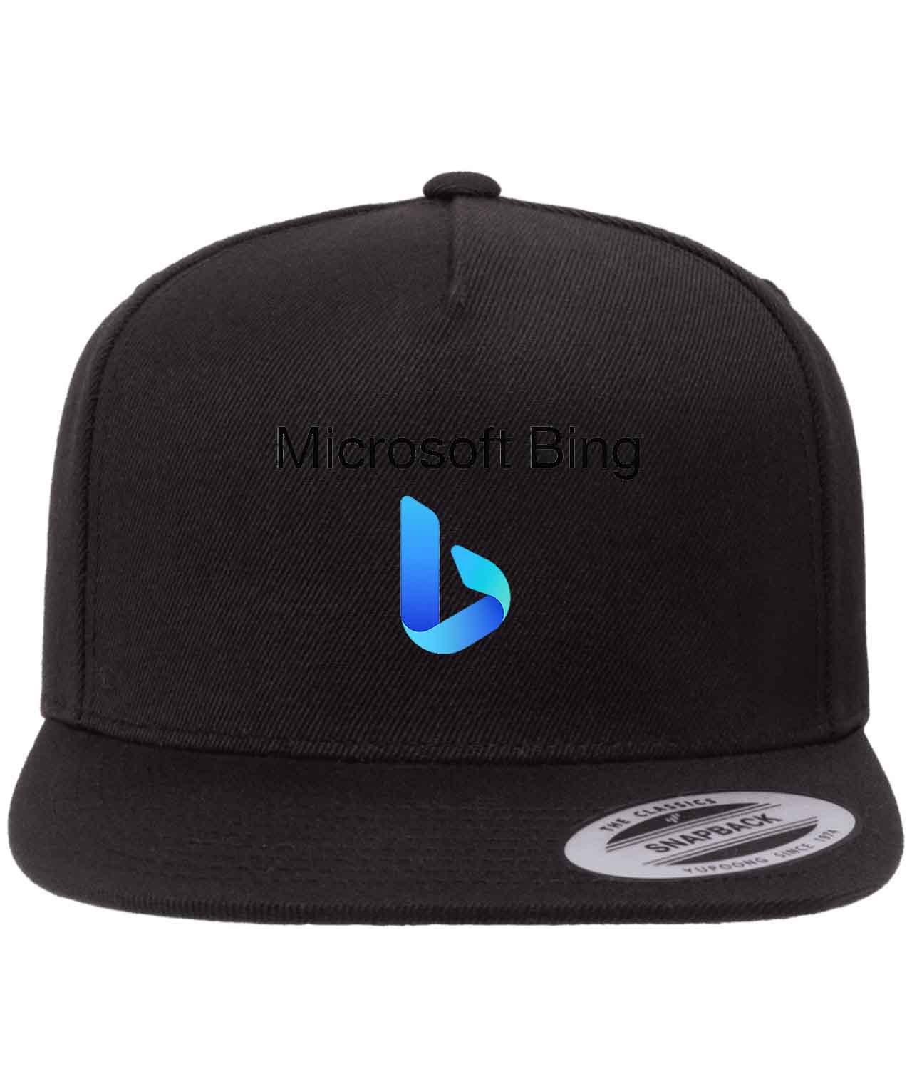 Microsoft Bing Logo Symbol Emblem Customized Design on Wool 5-Panel Cap ...