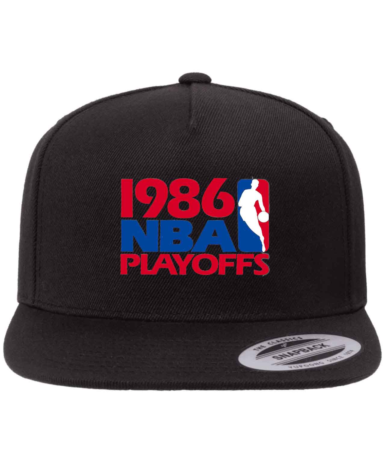 1986 NBA Playoffs NBA Basketball Logo Customized Design on Wool 5-Panel ...