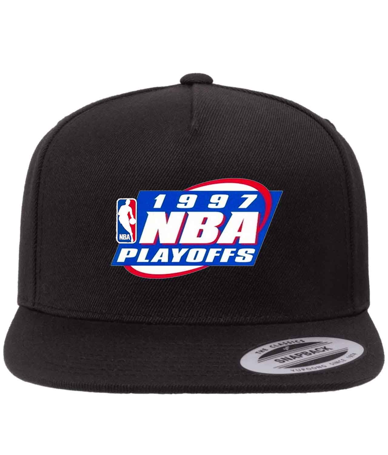 1997 NBA Playoffs NBA Basketball Logo Customized Design on Wool 5-Panel ...