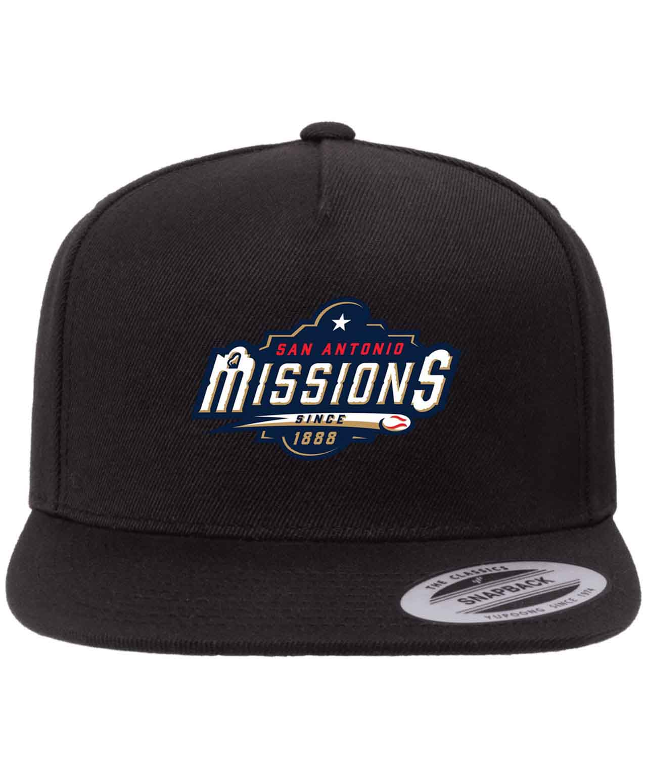 San Antonio Missions Baseball Logo Customized Design on Wool 5-Panel ...