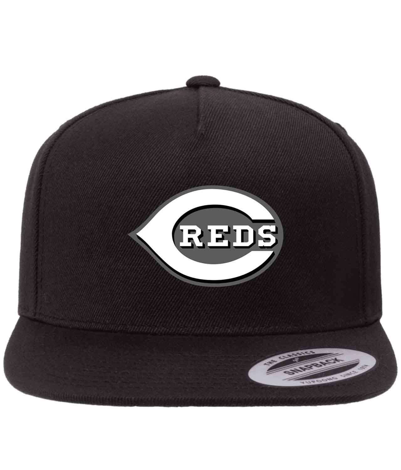 Cincinnati Reds Black Baseball Logo Customized Design on Wool 5-Panel ...