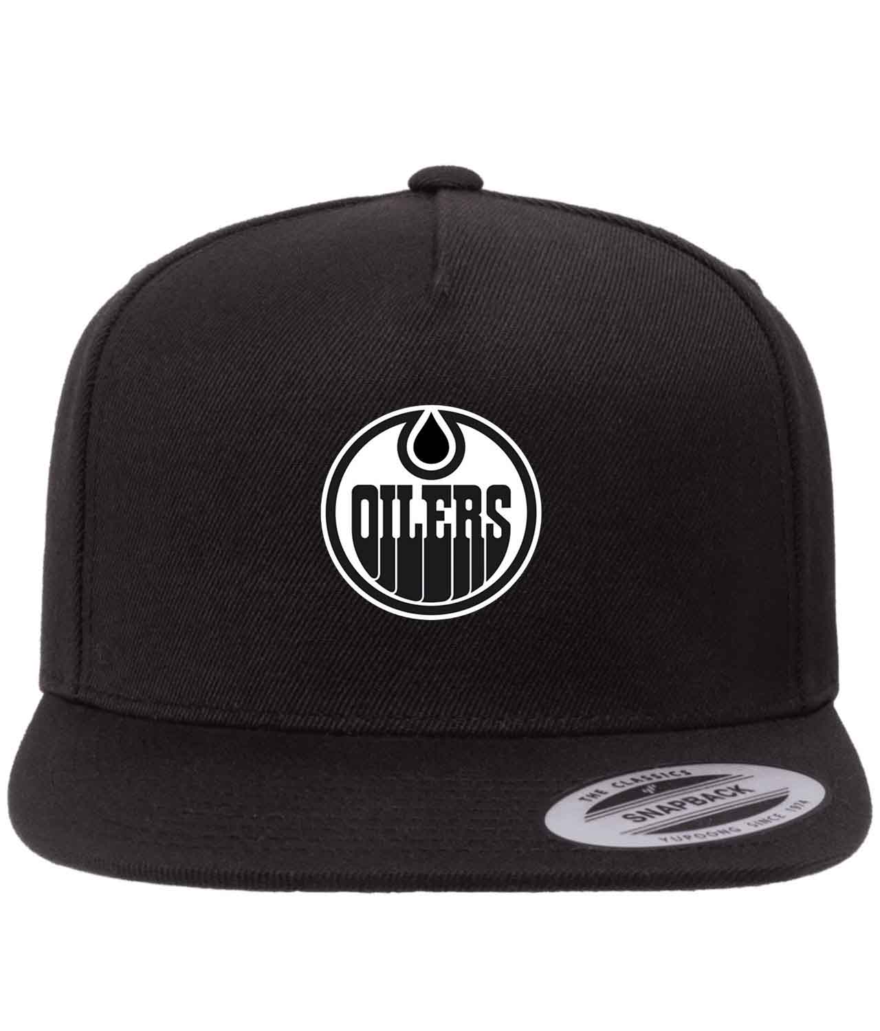 Edmonton Oilers Emblem Hockey Logo Customized Design on Wool 5-Panel ...