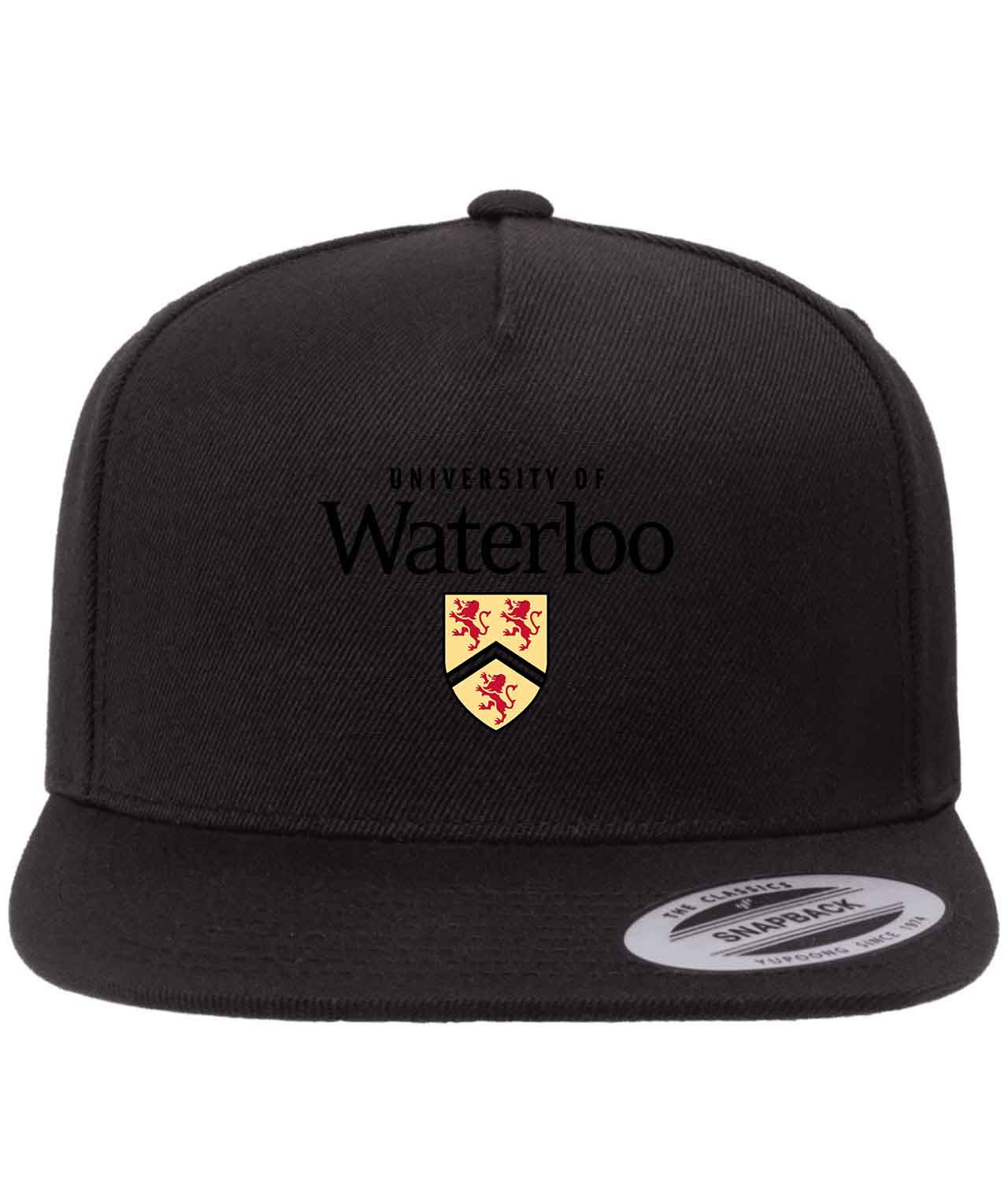 University of Waterloo Logo Customized Design on Wool 5-Panel Cap Hat ...