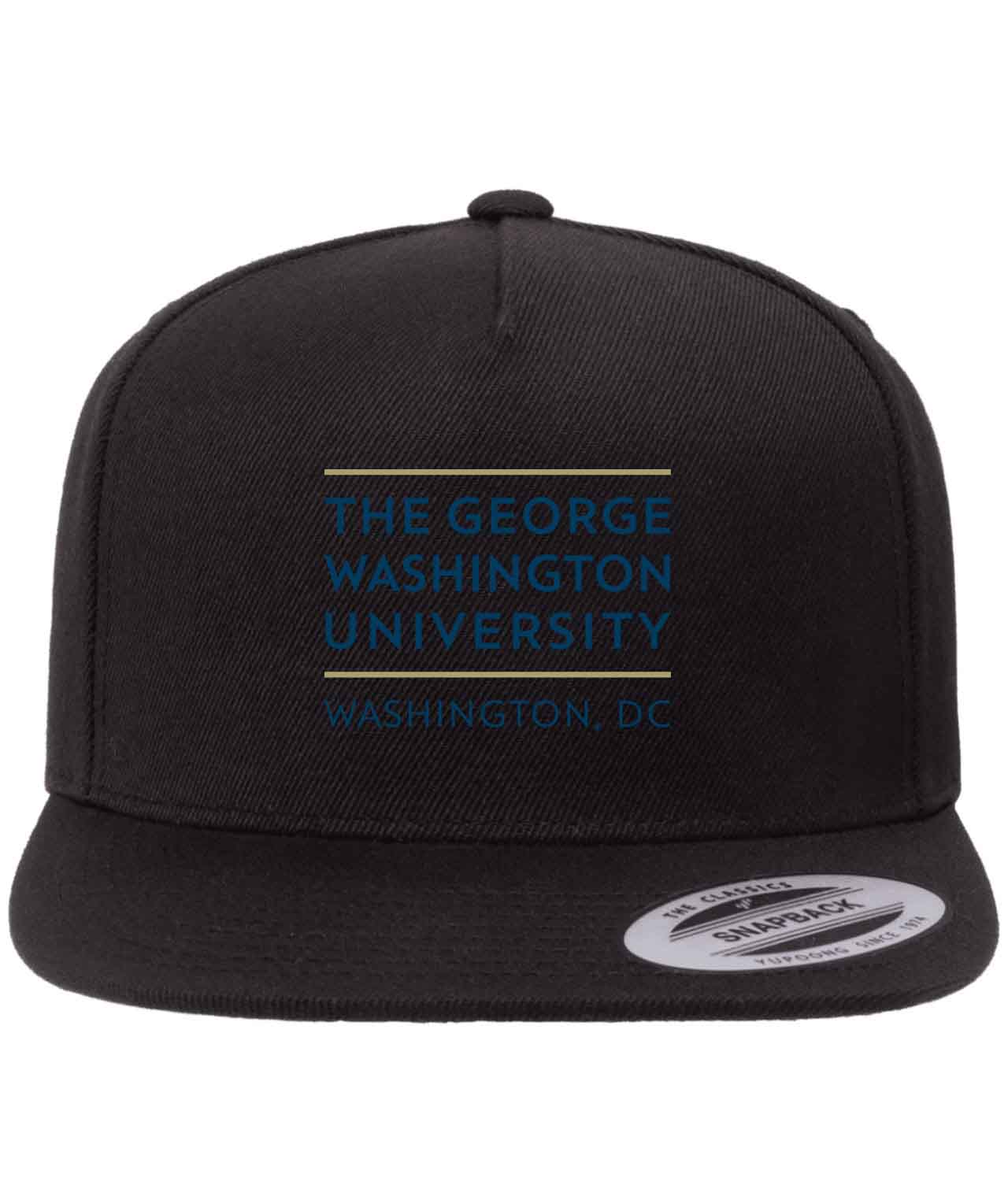 George Washington University Logo Customized Design on Wool 5-Panel Cap ...